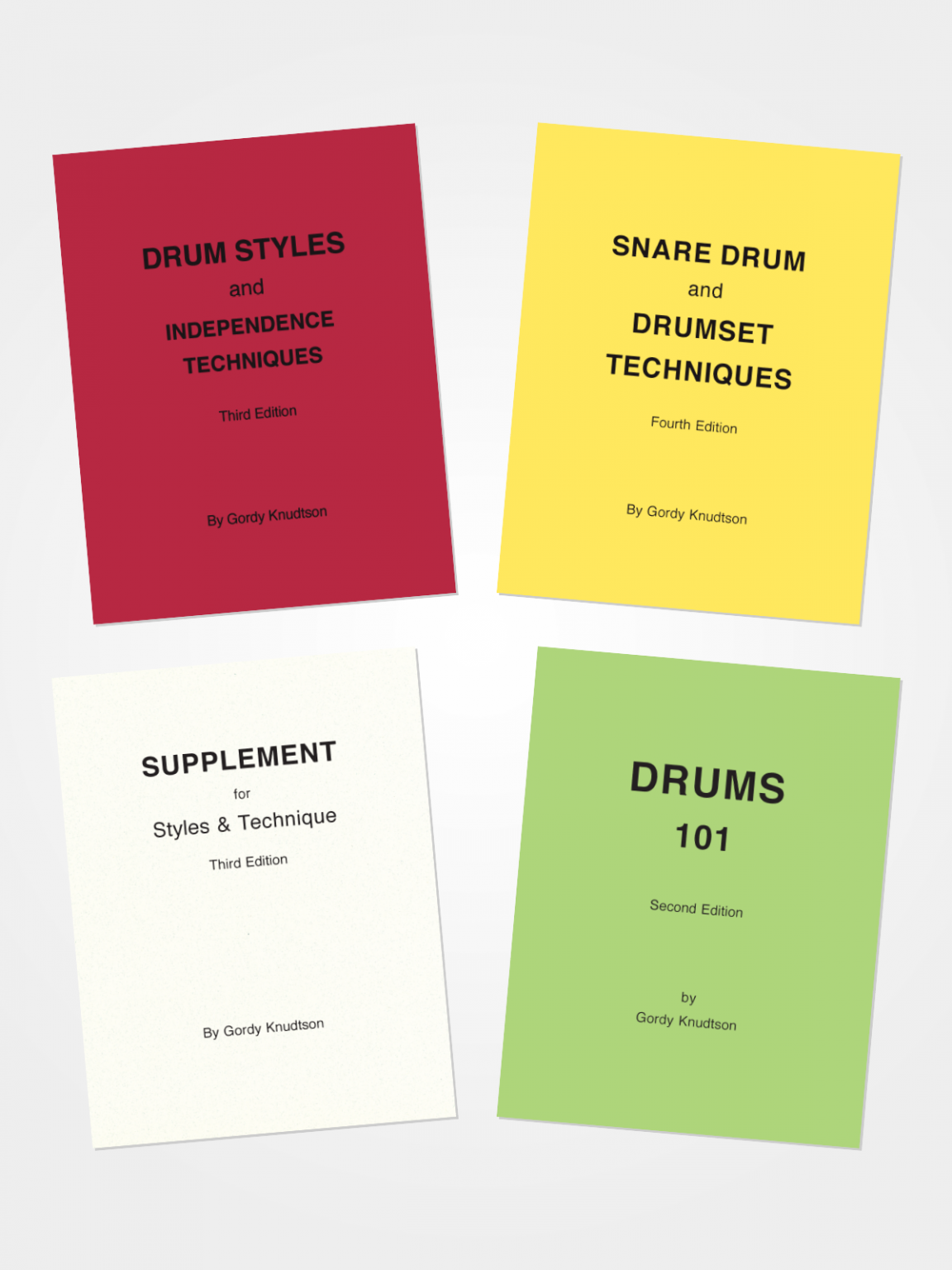 Drum instruction method books by Gordy Knudtson - GK Music